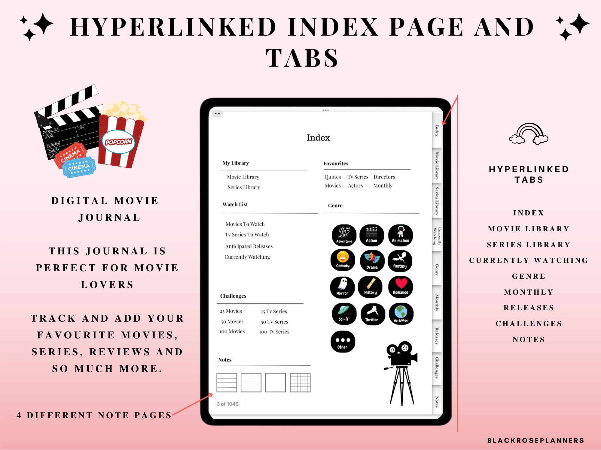 Digital Movie Journal, Movie Tracker, Digital Tv Series Journal, Tv ...