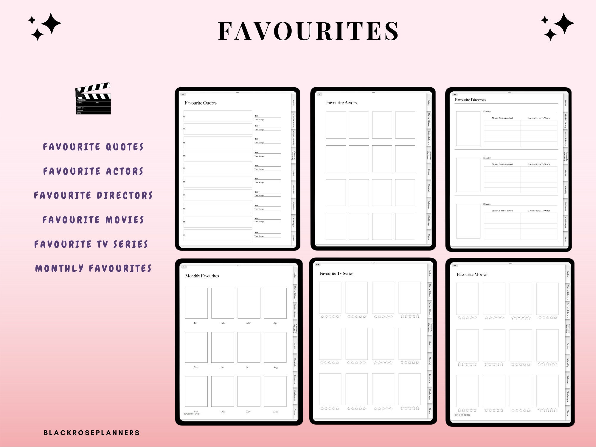 Digital Movie Journal Movie Tracker Digital Tv Series - Etsy