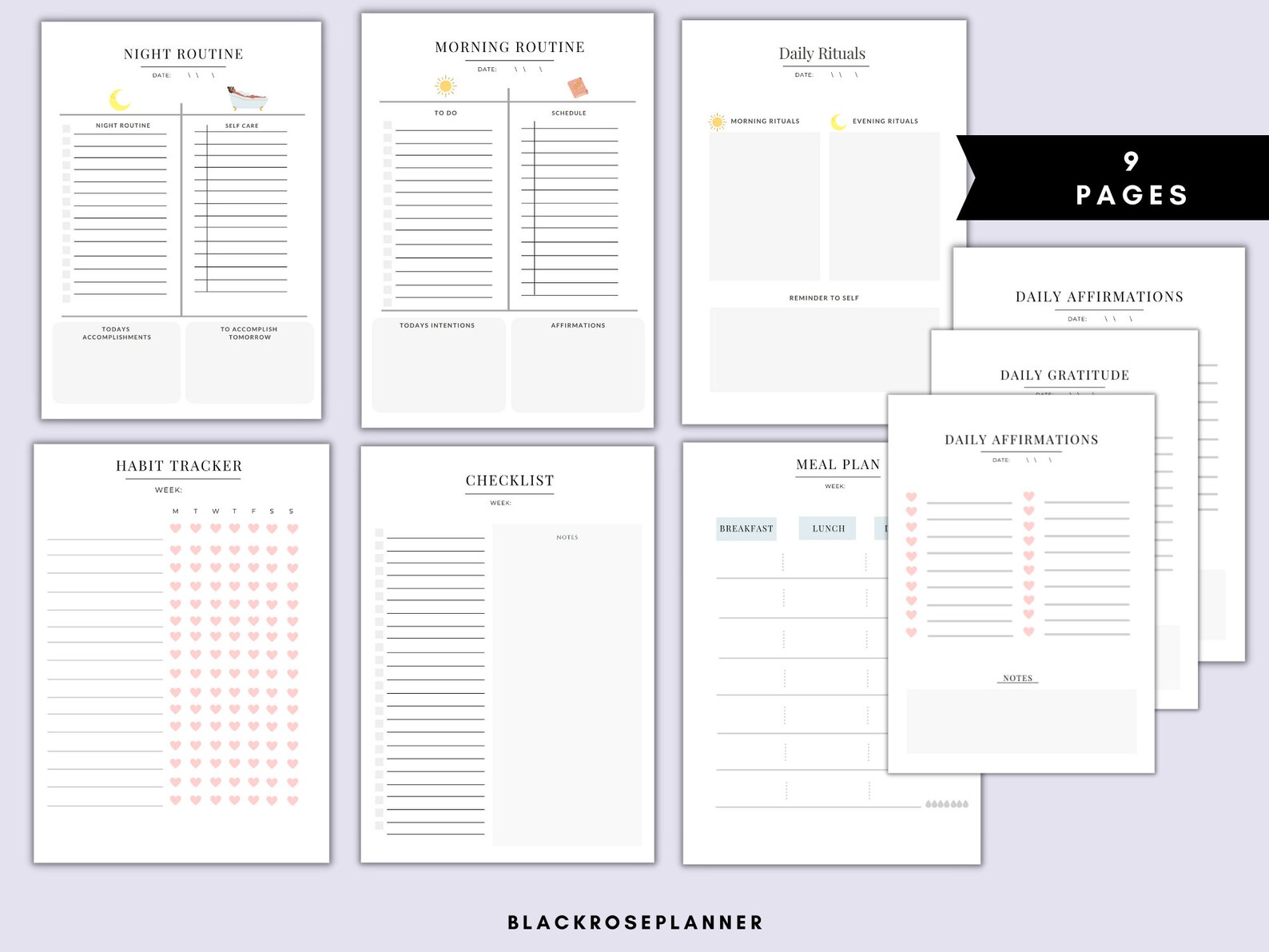 Daily Weekly Habit Tracker Printable Goal Planner Journal - Etsy