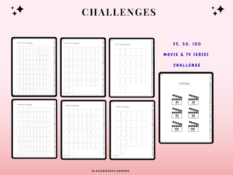 Digital Movie Journal Movie Tracker Digital Tv Series - Etsy