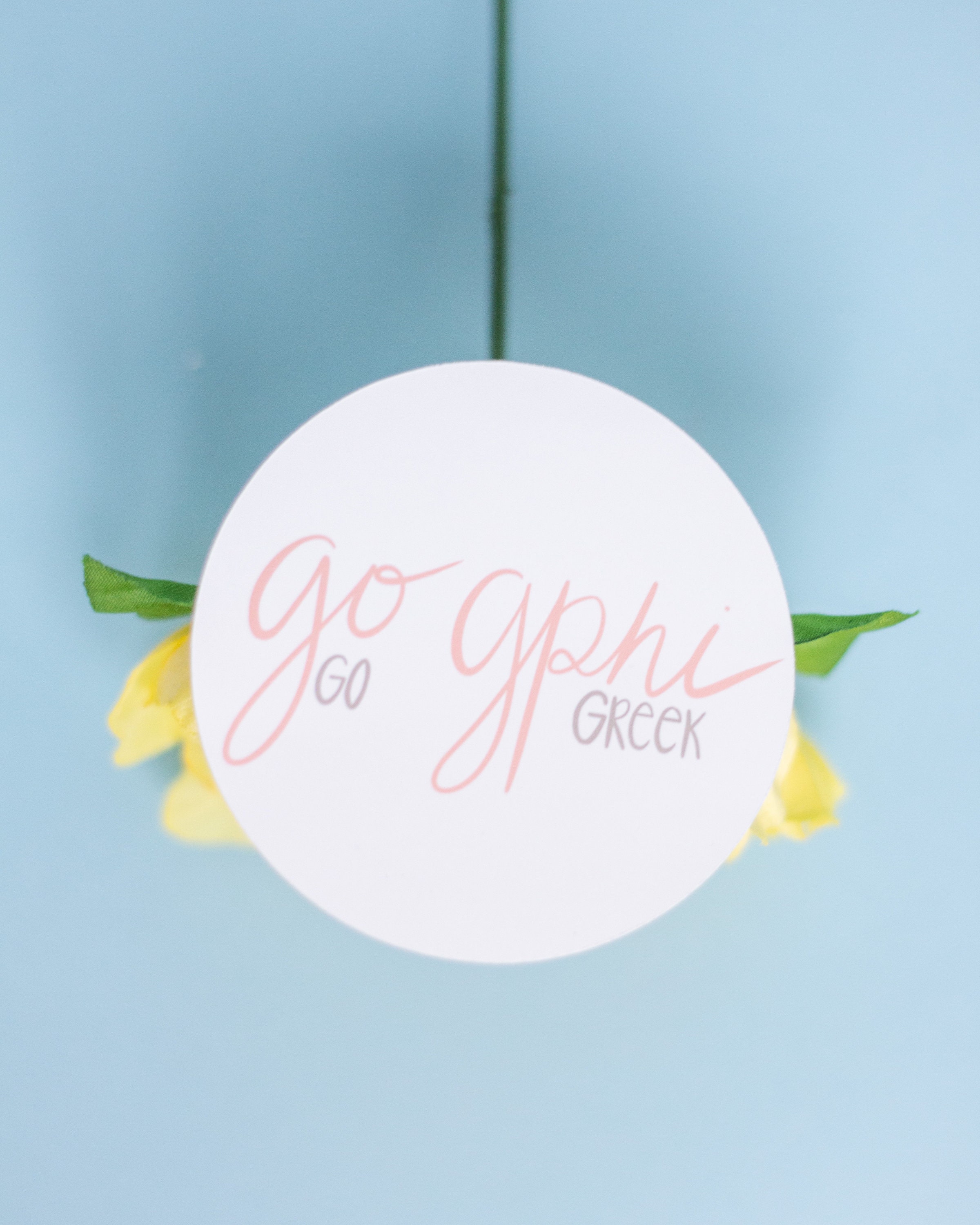 Go Gphi Go Greek Sticker | Water Bottle Sticker | Laptop Decal ...