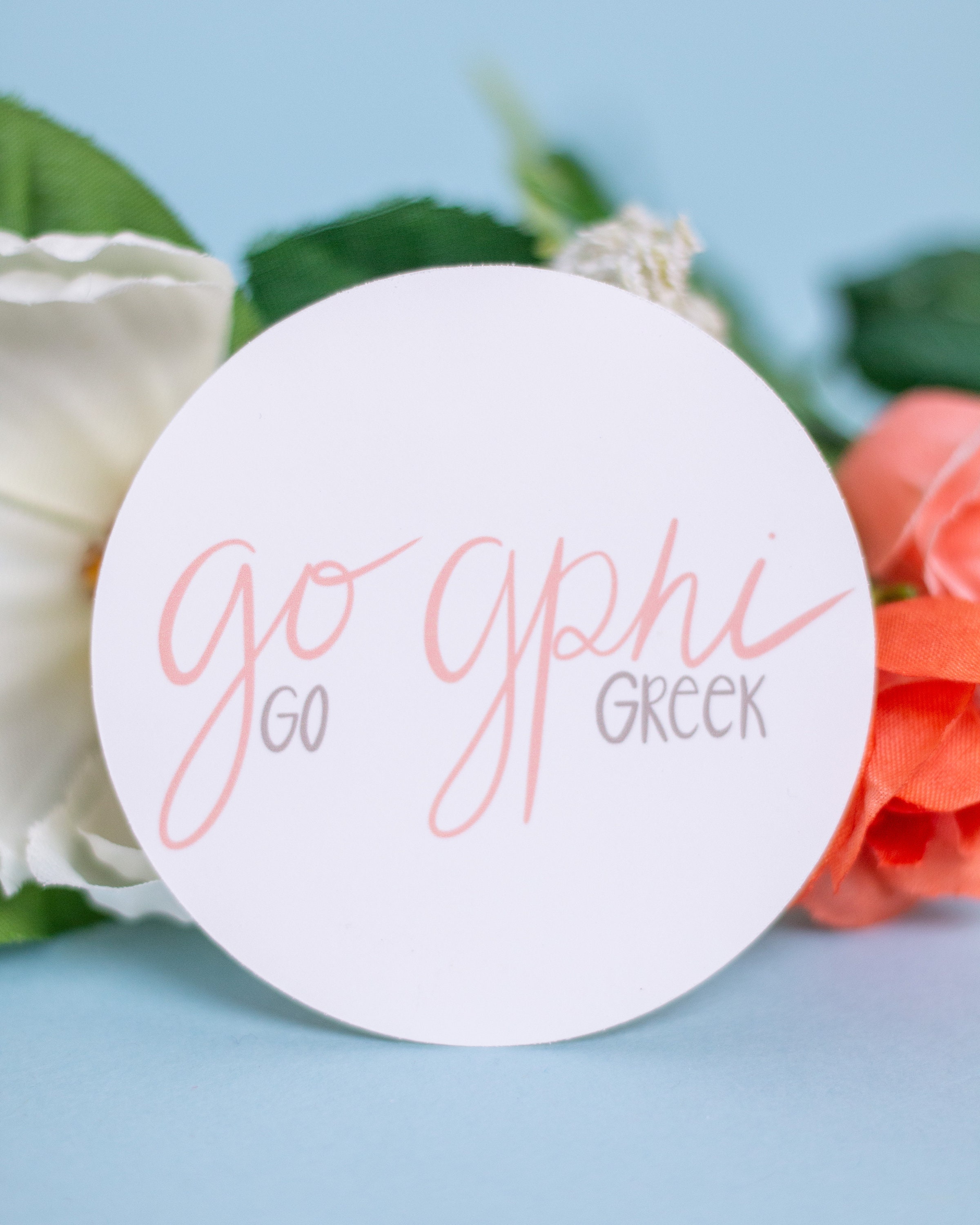 Go Gphi Go Greek Sticker | Water Bottle Sticker | Laptop Decal ...