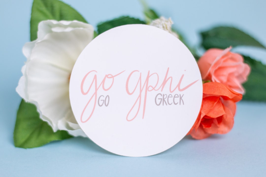 Go Gphi Go Greek Sticker | Water Bottle Sticker | Laptop Decal ...