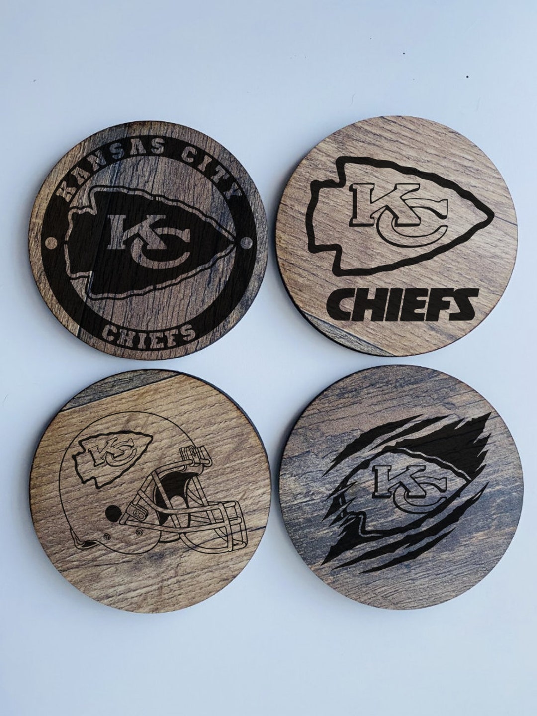 Chiefs Coaster Set - Etsy