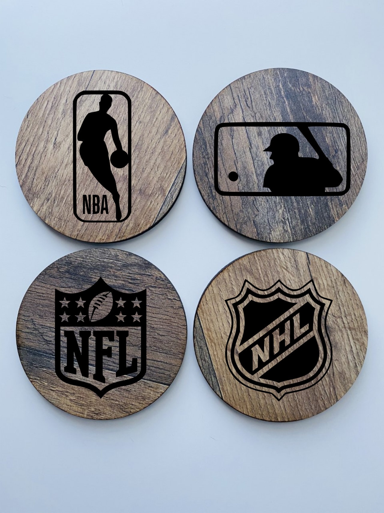 Sports logo coasters | Etsy