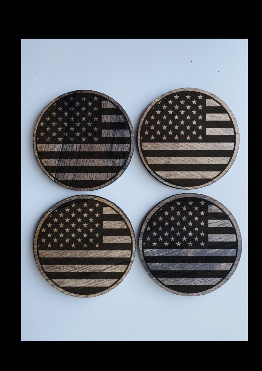 American Flag Coaster Set - Etsy