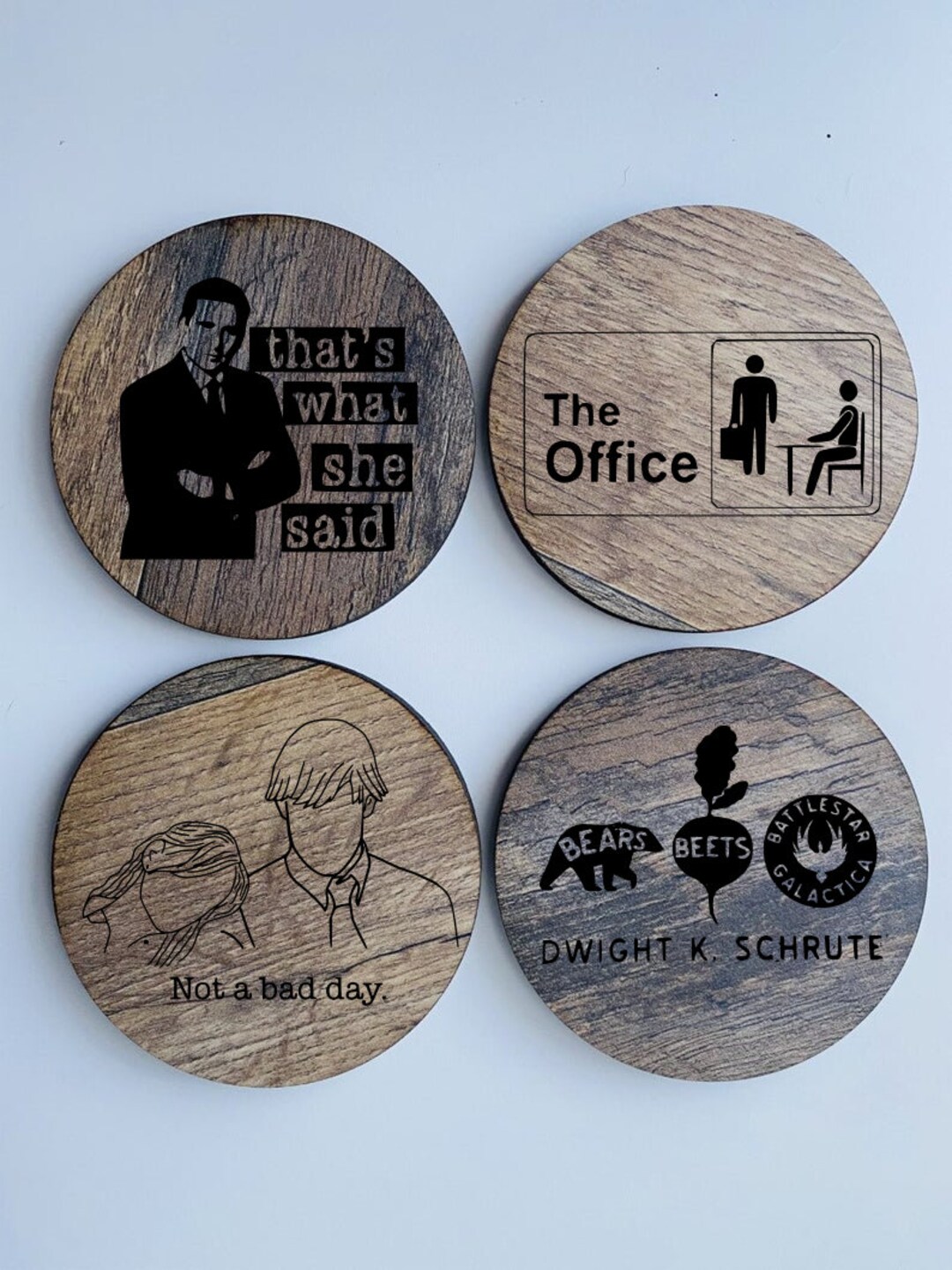 The Office Coaster Set - Etsy