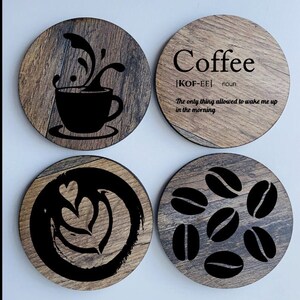 Coffee Coaster Set - Etsy