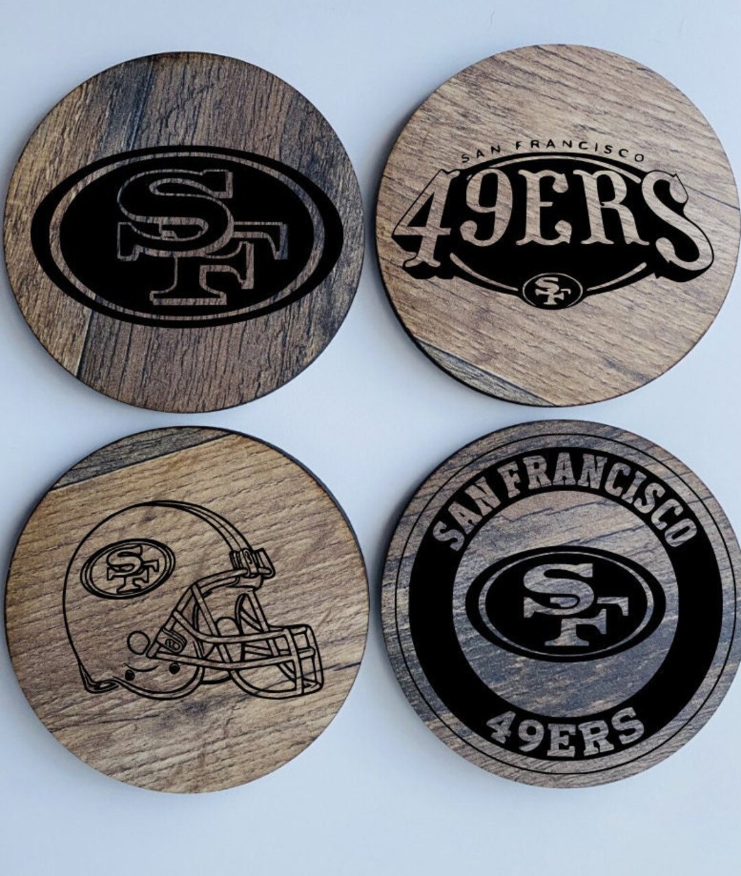 49ers Coaster Set - Etsy