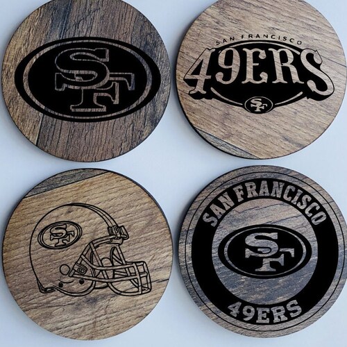 San Francisco 49ers Super Bowl Champion Set of 2 Ceramic Tile - Etsy