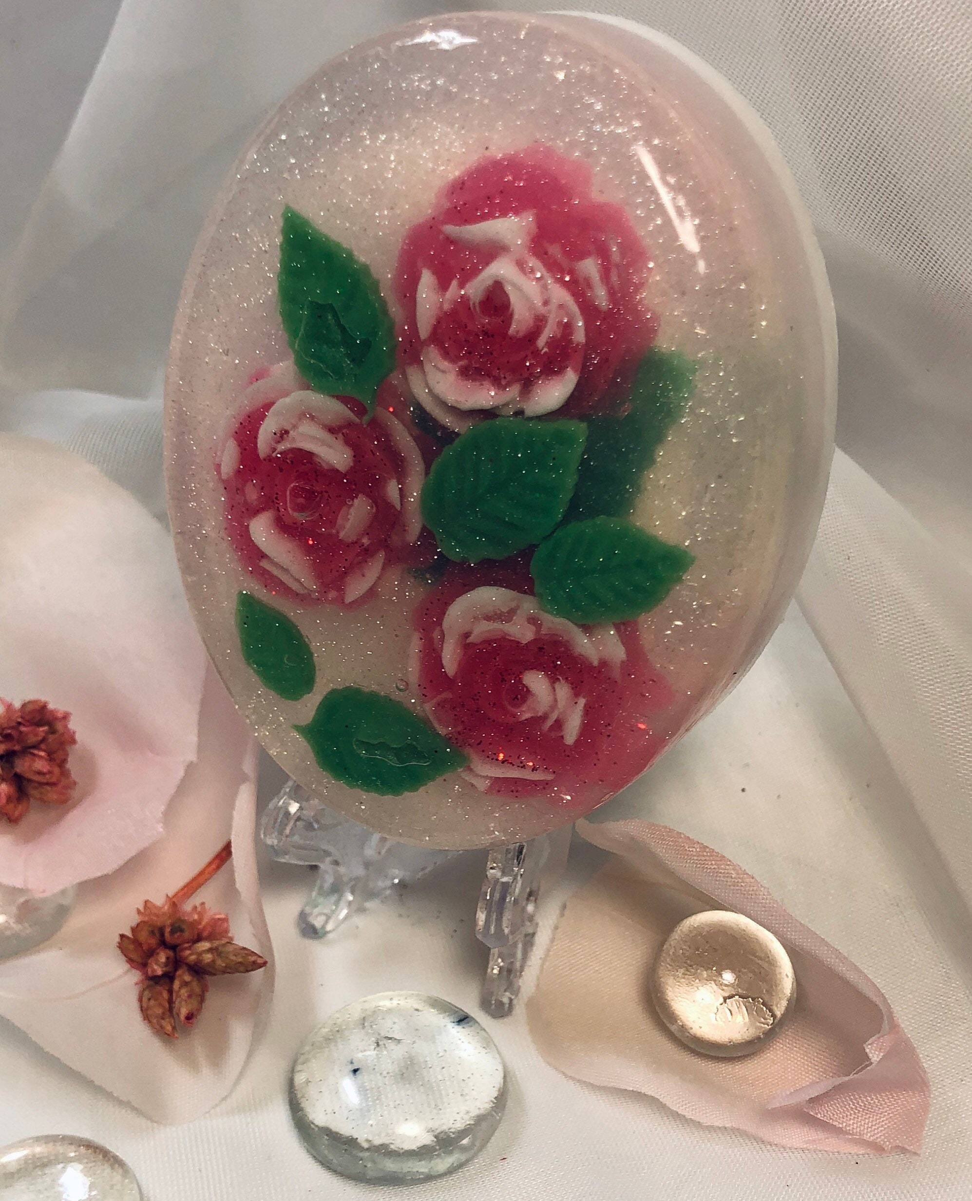 Handmade Decorative Roses Soap Gift Set, Handcrafted Natural Soap Bars ...