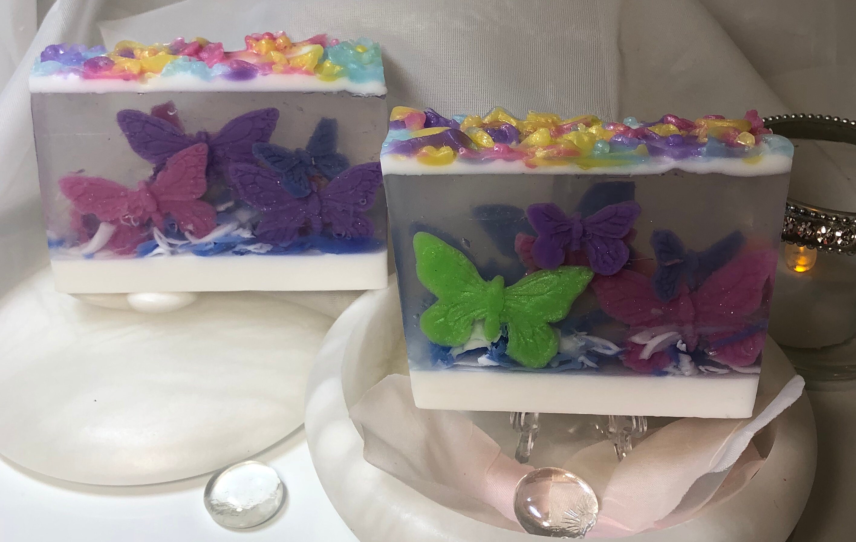 Handmade Natural Butterflies Soap Gift Set , Handcrafted Decorative ...