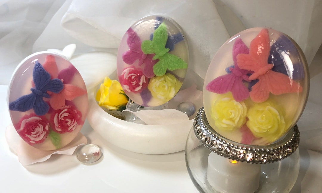 Handmade Decorative Butterflies Soap Gift Set, Handcrafted Natural ...