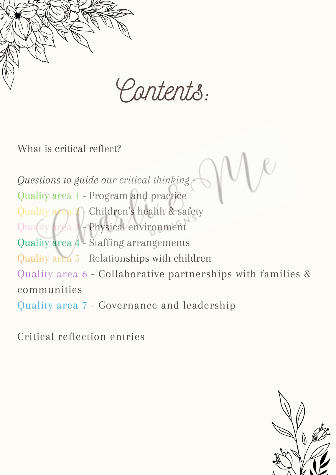 EYLF Critical Reflection Journal - Etsy Australia
