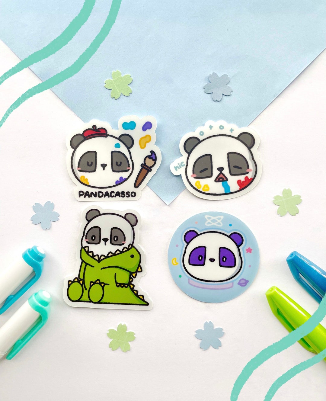 Cute Kawaii Panda Sticker Pack| Weatherproof| Waterproof| Hydroflask ...