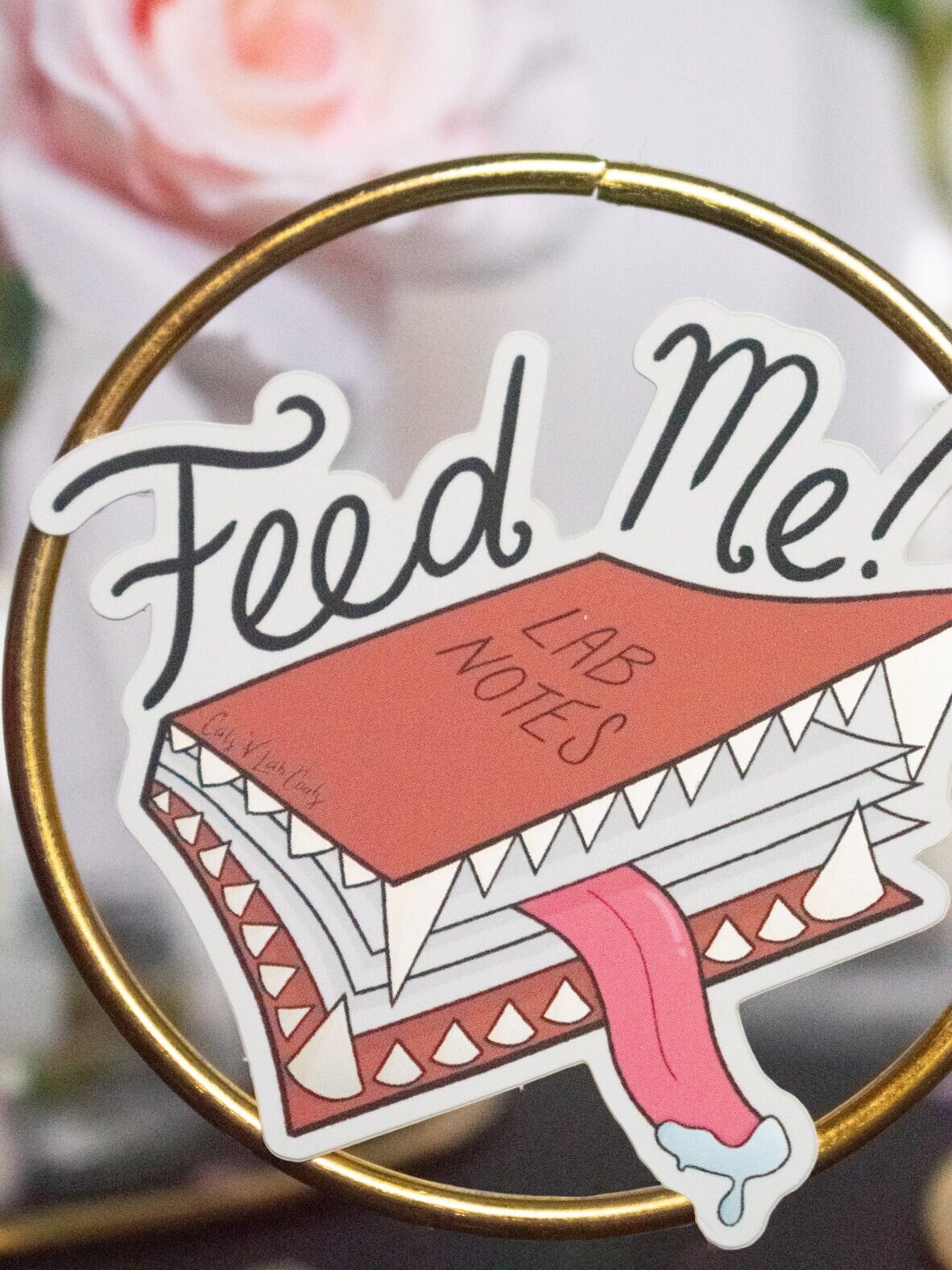 Feed Me Lab Notebook Sticker Funny Science Sticker Vinyl - Etsy