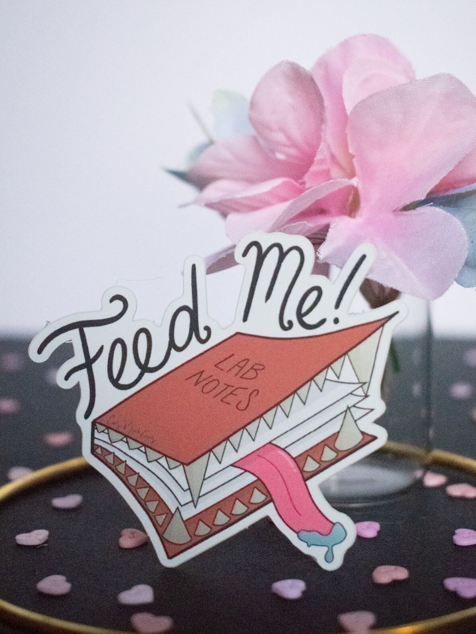 Feed Me Lab Notebook Sticker Funny Science Sticker Vinyl - Etsy