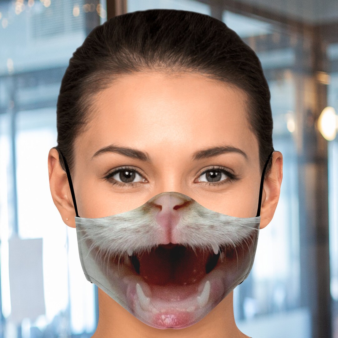 Cat Mouth Face Mask With Filter Unisex Face Mask With - Etsy