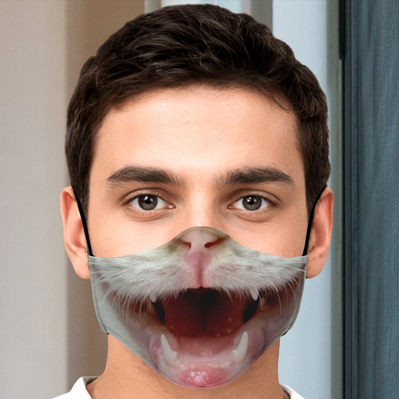 Cat Mouth Face Mask With Filter Unisex Face Mask With - Etsy