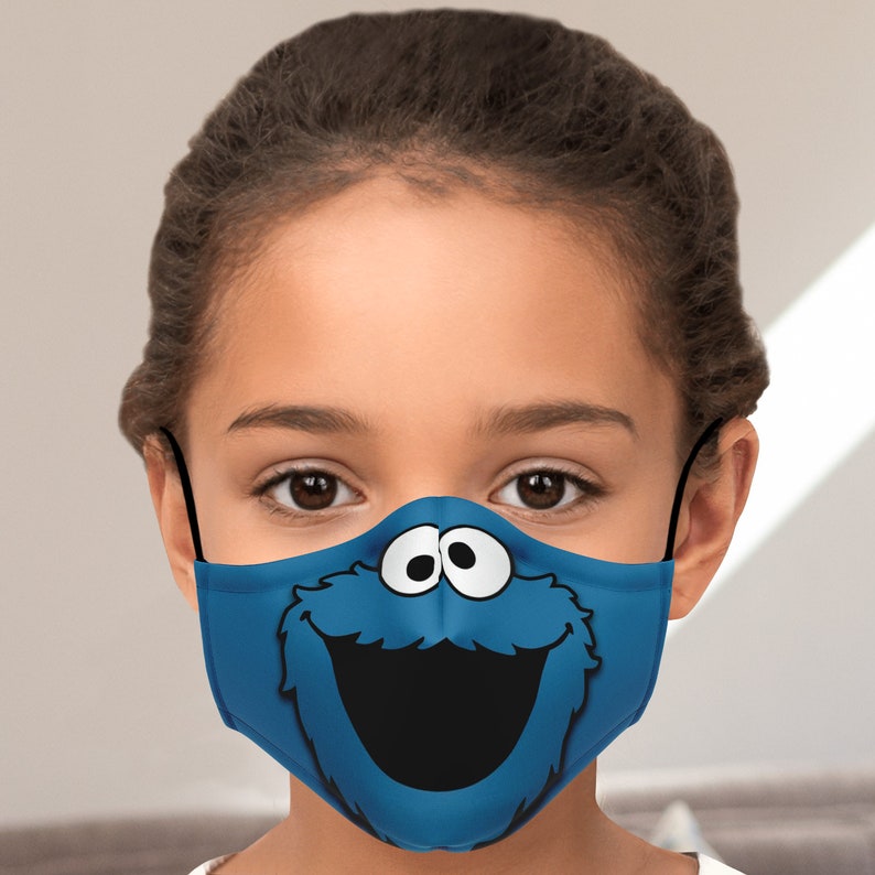 Cookie Monster Face Mask With Filter Unisex Face Mask With | Etsy