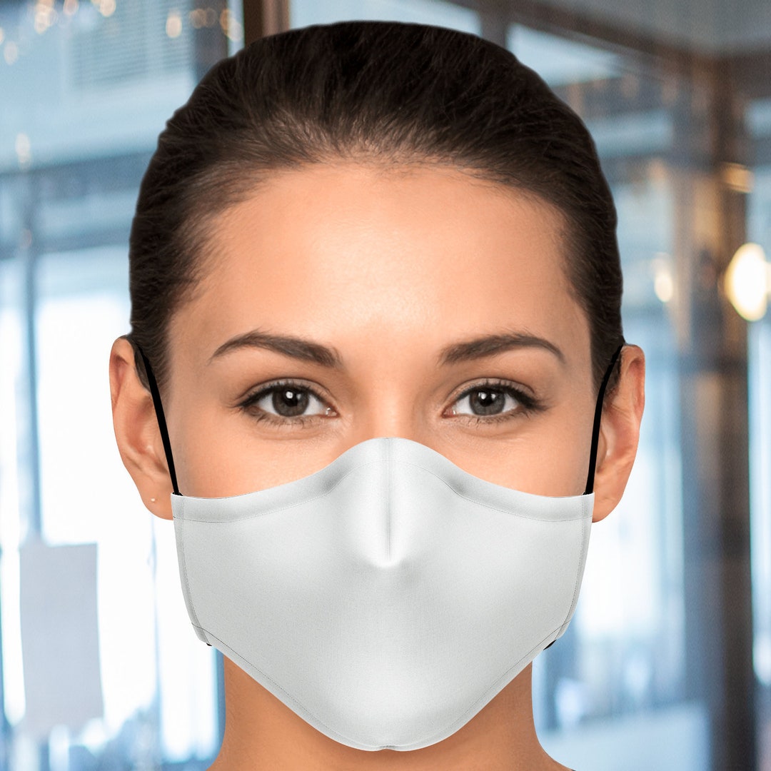 Plain White Face Mask With Filter Unisex Face Mask With - Etsy