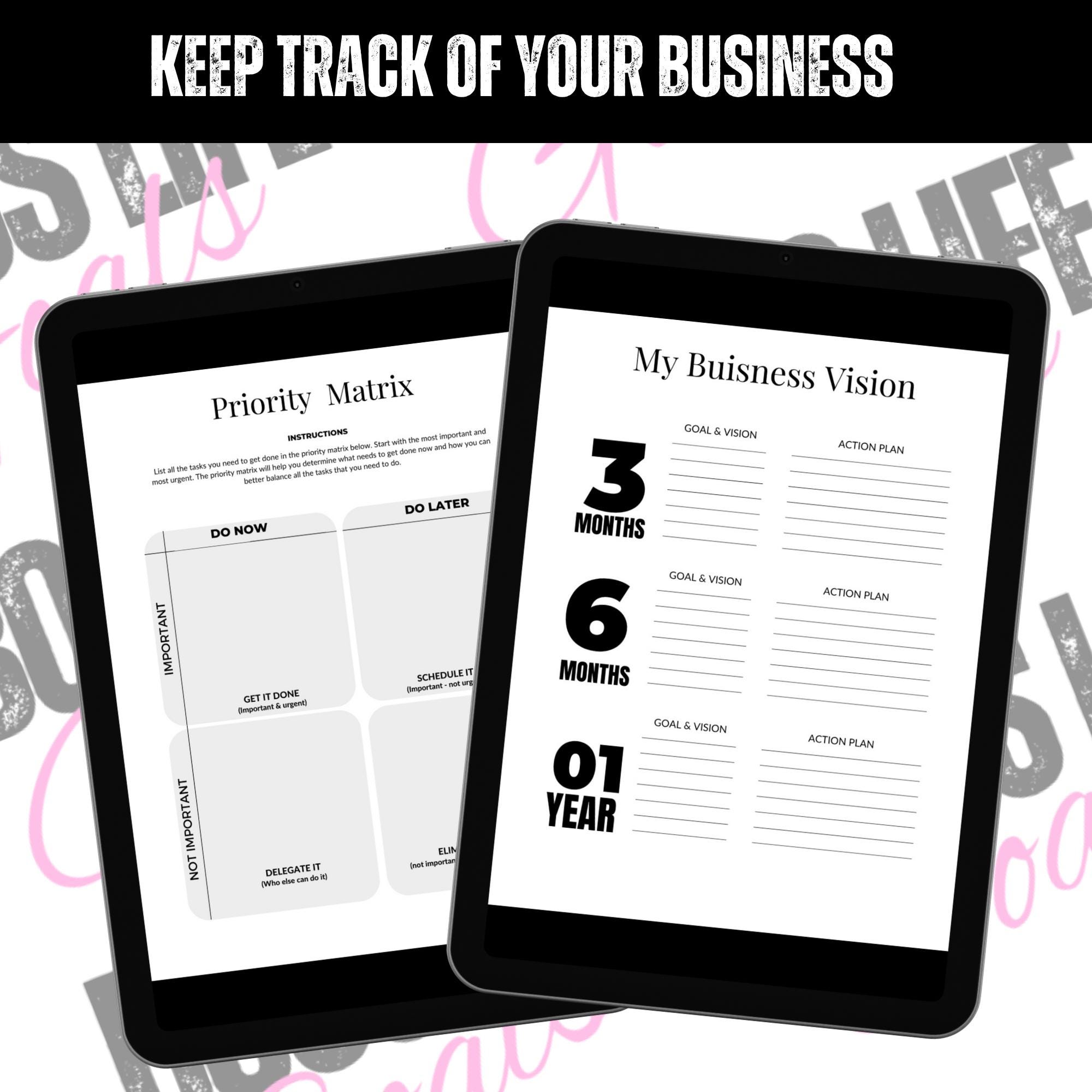 Business Planner Goal Setting Inventory Tracking & Productivity ...