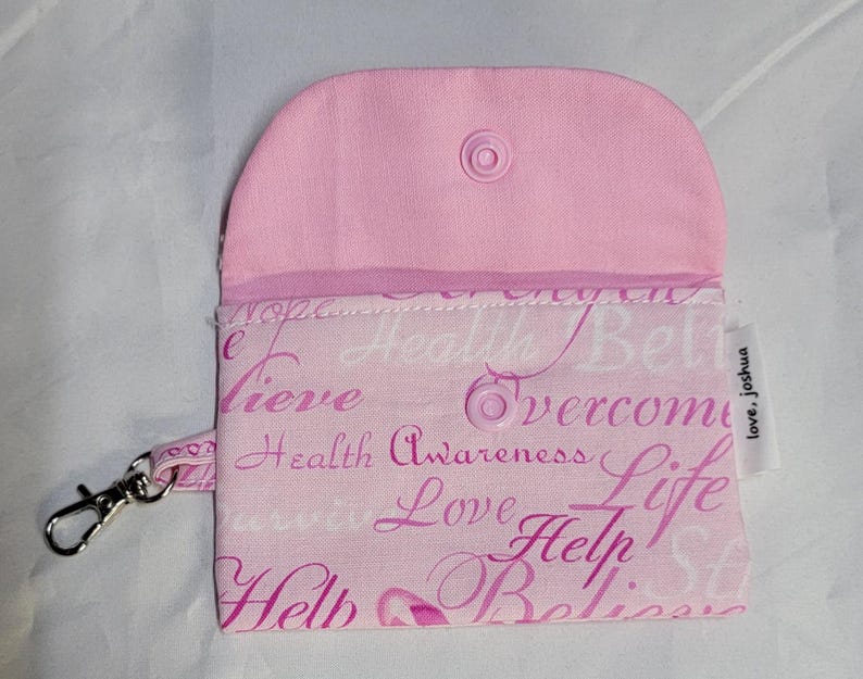 Breast Cancer Awareness Pink Ribbons Keychain Card Wallet Timeless ...