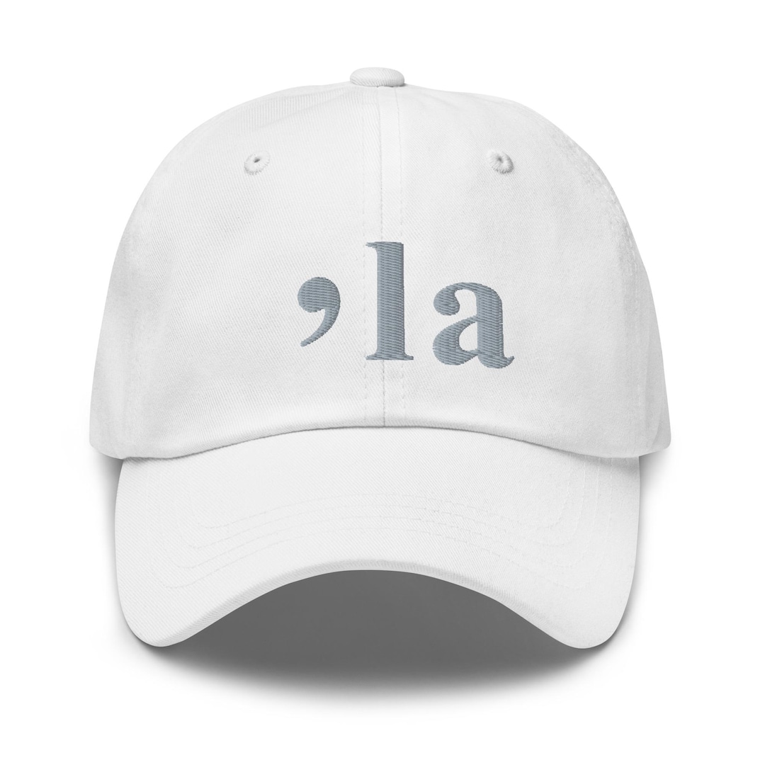 Comma LA Embroidered Cotton Dad Hat, Adjustable Buckle - Etsy