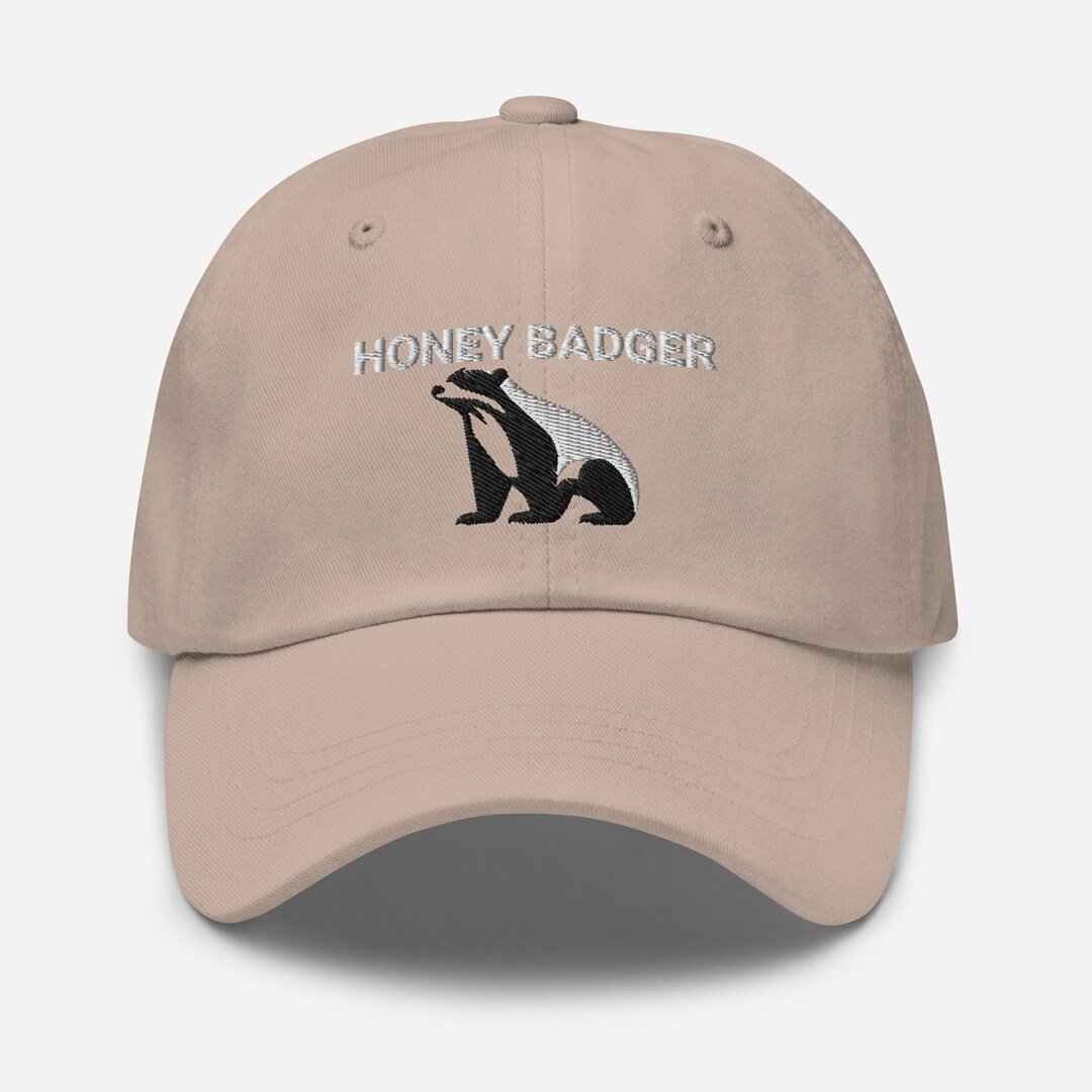 Embroidered Honey Badger Hat: Cotton Twill Animal Lover Cap - Etsy