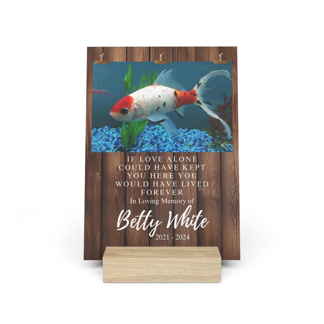Personalized Pet Fish Memorial Gift, Pet Memorial Sign, Pet Memorial ...