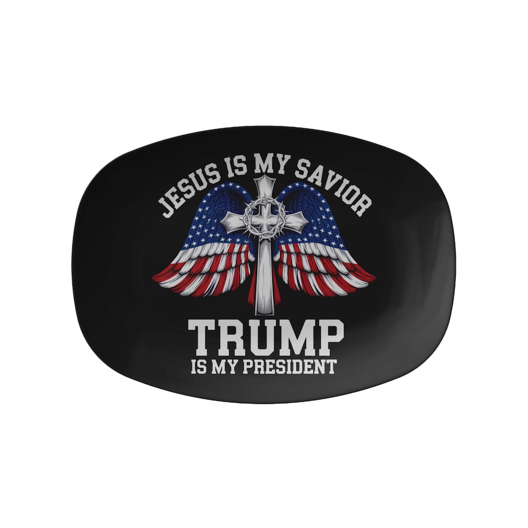 Trump BBQ Grill Platter - Jesus is My Savior Design - Etsy