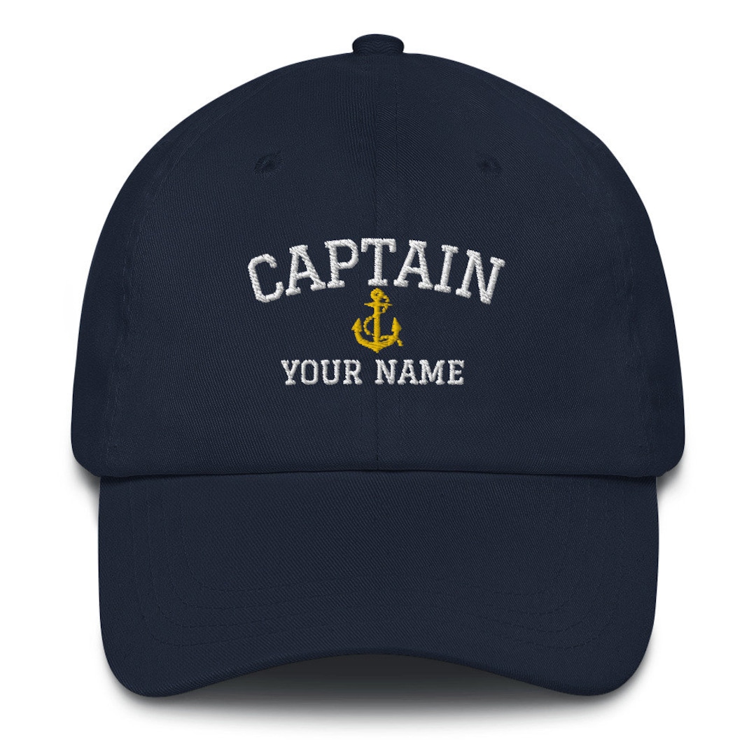 Personalized Captain Embroidered Hat, CUSTOM CAPTAIN Dad Hat, Customize ...