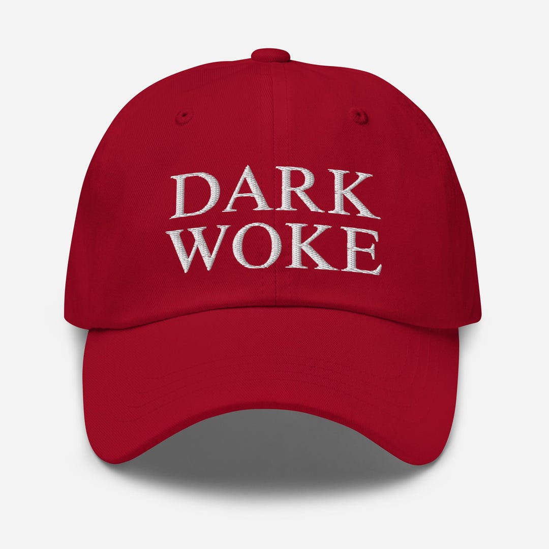 Embroidered 'dark Woke' Dad Hat: Anti MAGA Cap - Etsy