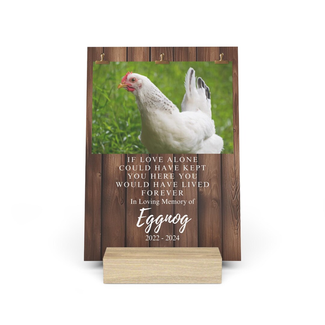 Personalized Chicken Memorial Gift: Wooden Pet Memorial Sign - Etsy