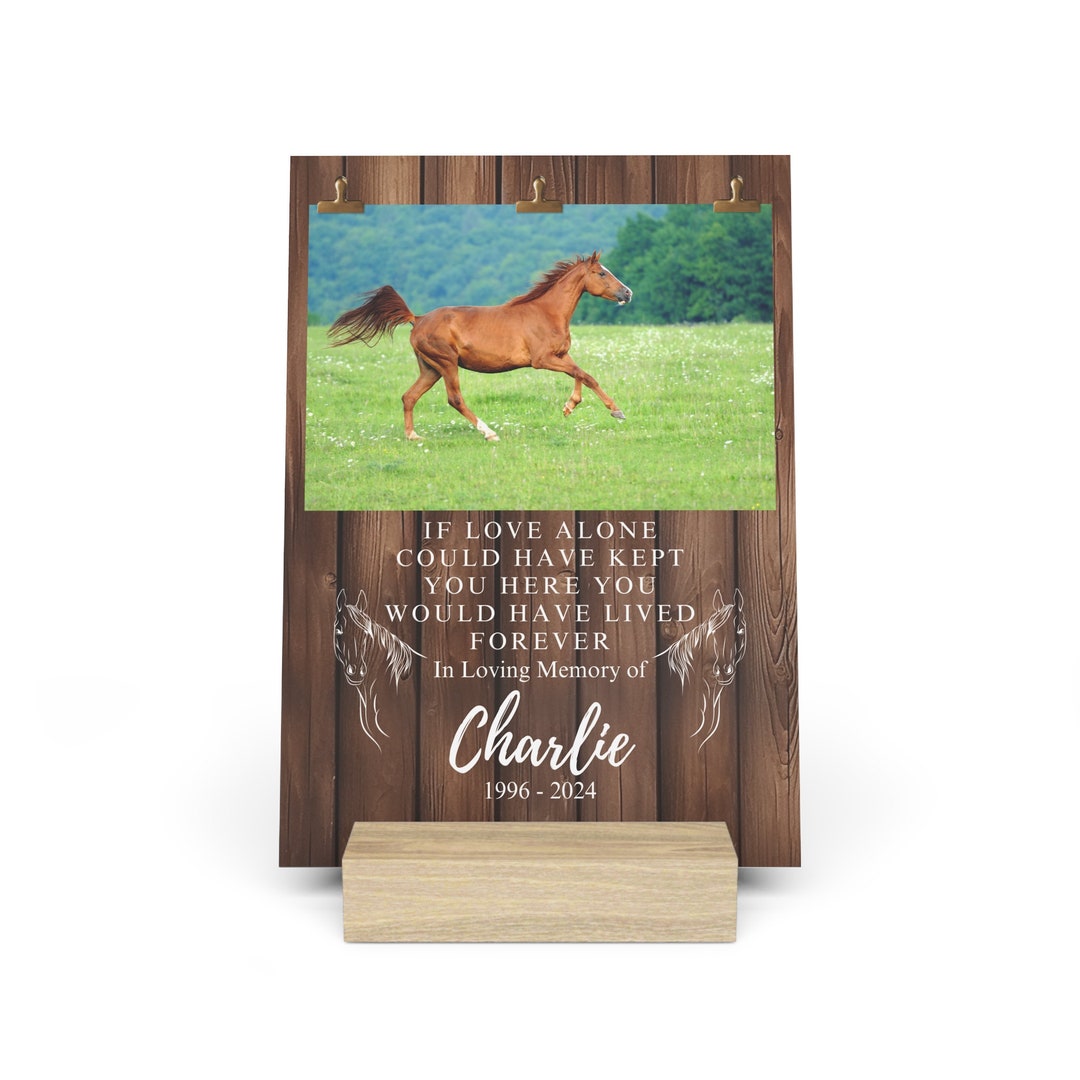 Personalized Pet Horse Memorial Gift, Pet Memorial Sign, Pet Memorial ...