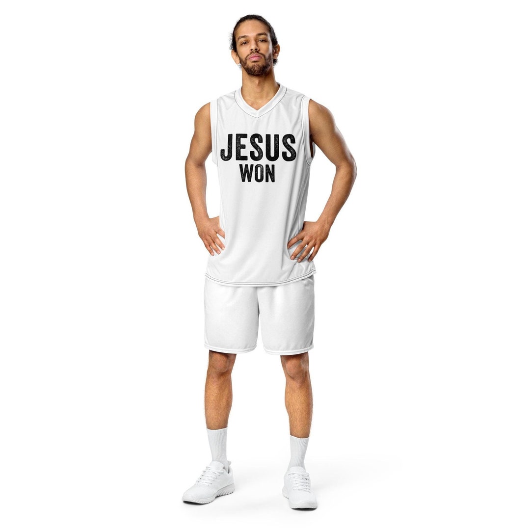 Jesus Won Basketball Jersey: Recycled Polyester Christian Apparel - Etsy
