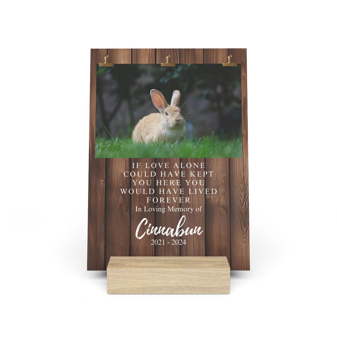 Personalized Pet Rabbit Memorial Gift, Pet Memorial Sign, Pet Memorial ...
