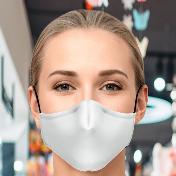 Plain White Face Mask W/filter Adult Face Mask Kid Face | Etsy