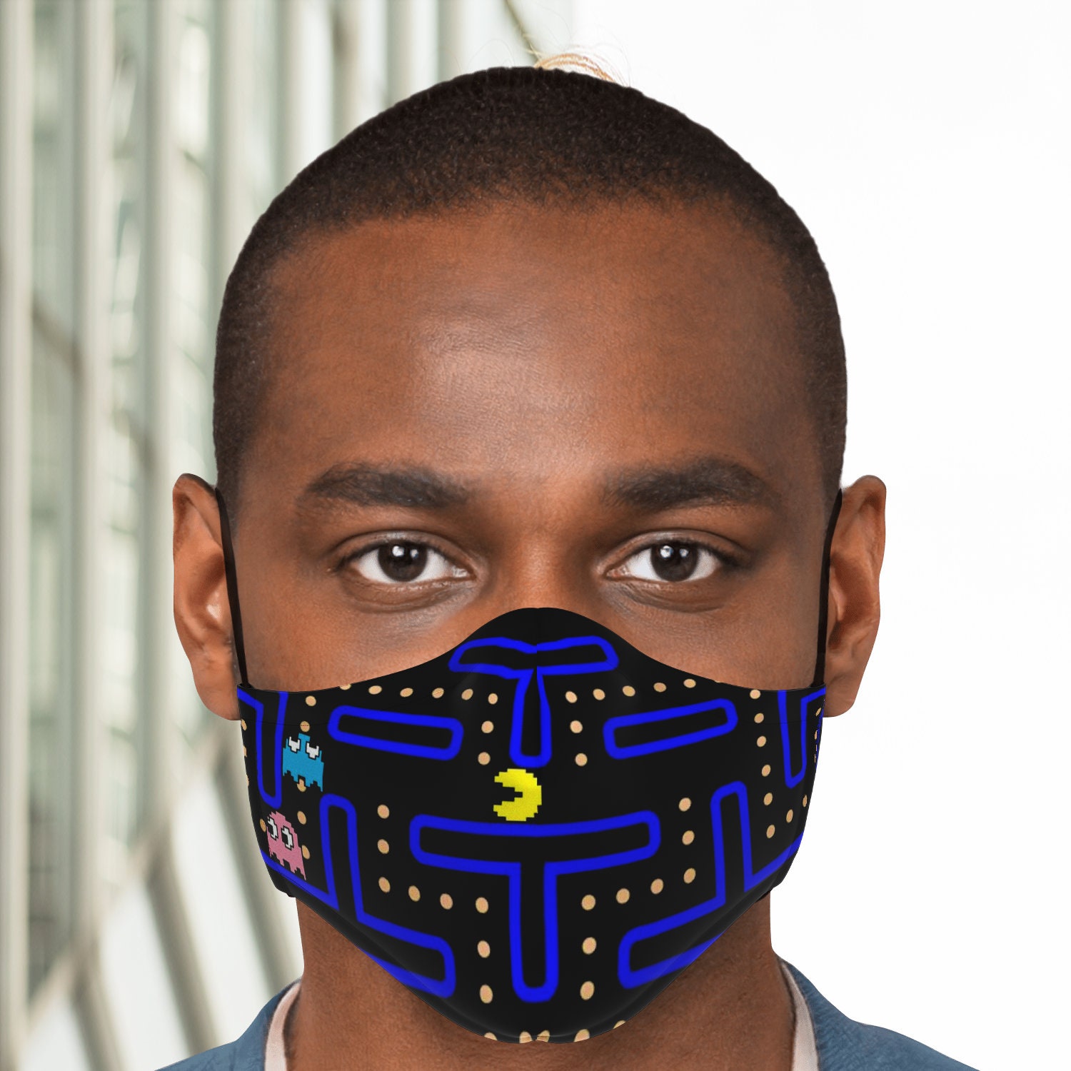Pac Man Face Mask With Filter Unisex Face Mask With Filter | Etsy
