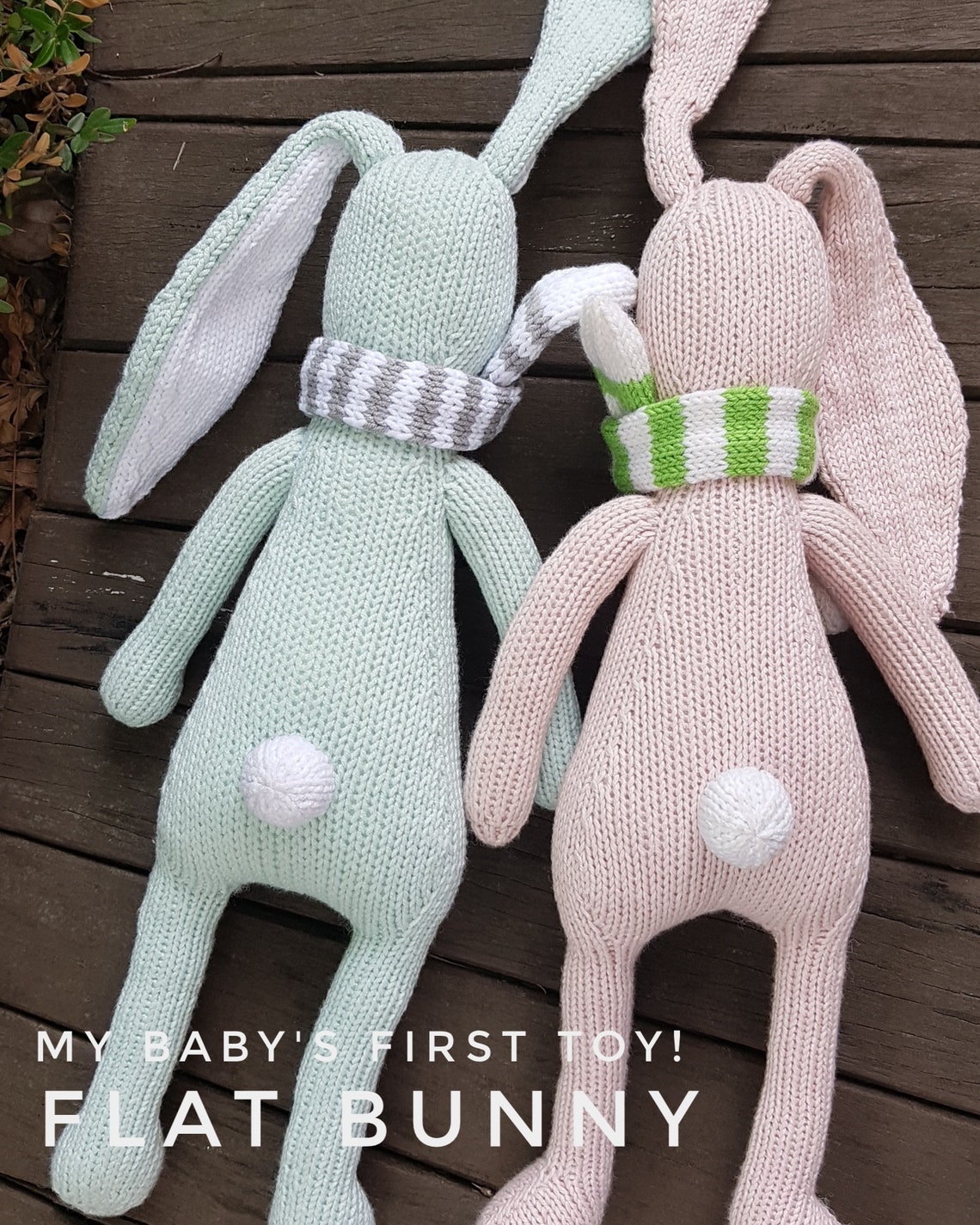 Flat Bunny Knitting PATTERN : Pattern PDF Instant Download | Etsy