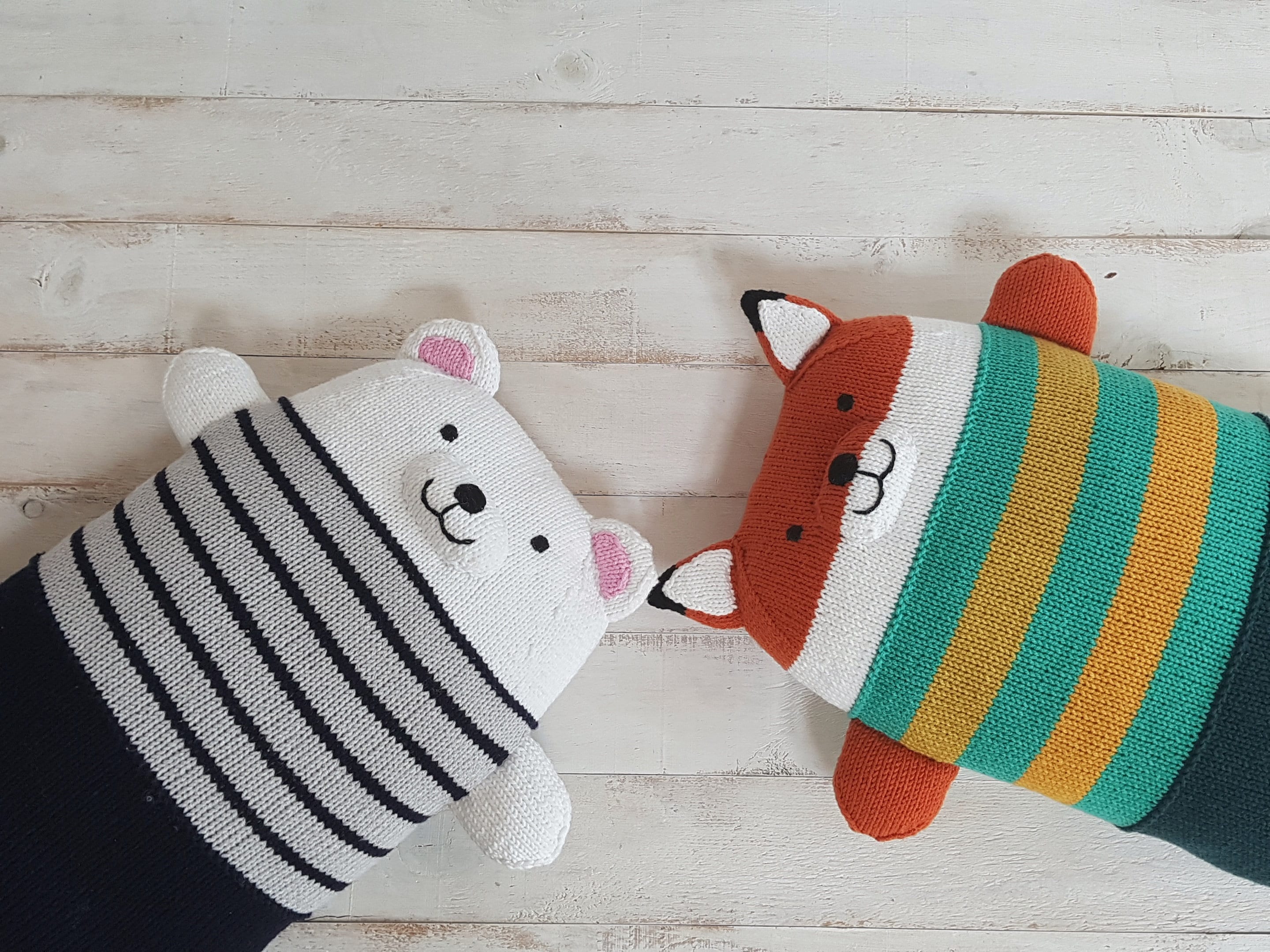 Toy Pillow Bear Fox Knitting PATTERN : Pattern PDF Instant - Etsy