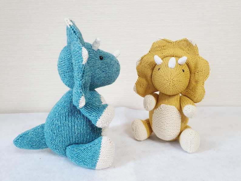 Knit_triceratops KNITTING PATTERN : Pattern PDF Instant Download ...