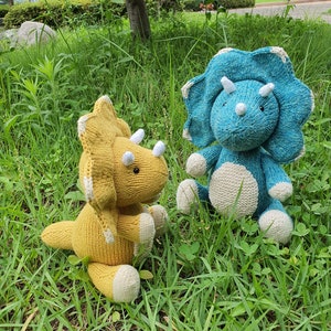 Knit_triceratops KNITTING PATTERN : Pattern PDF Instant Download ...