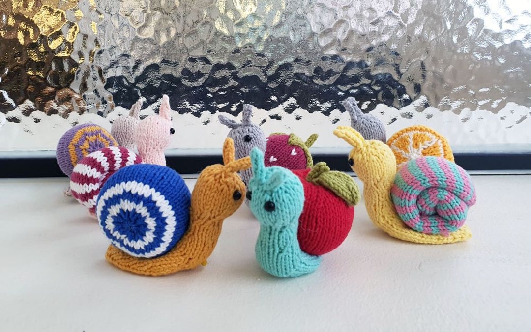 Fruit Candy Snail KNITTING PATTERN : Pattern PDF Instant Download ...