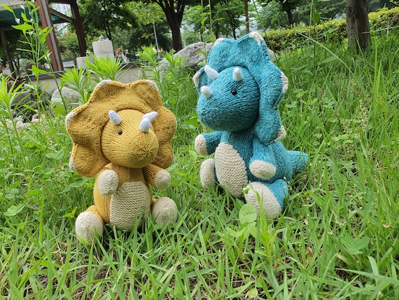 Knit_triceratops KNITTING PATTERN : Pattern PDF Instant - Etsy UK