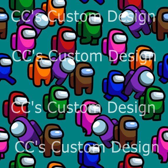 Among Us seamless digital design | Etsy