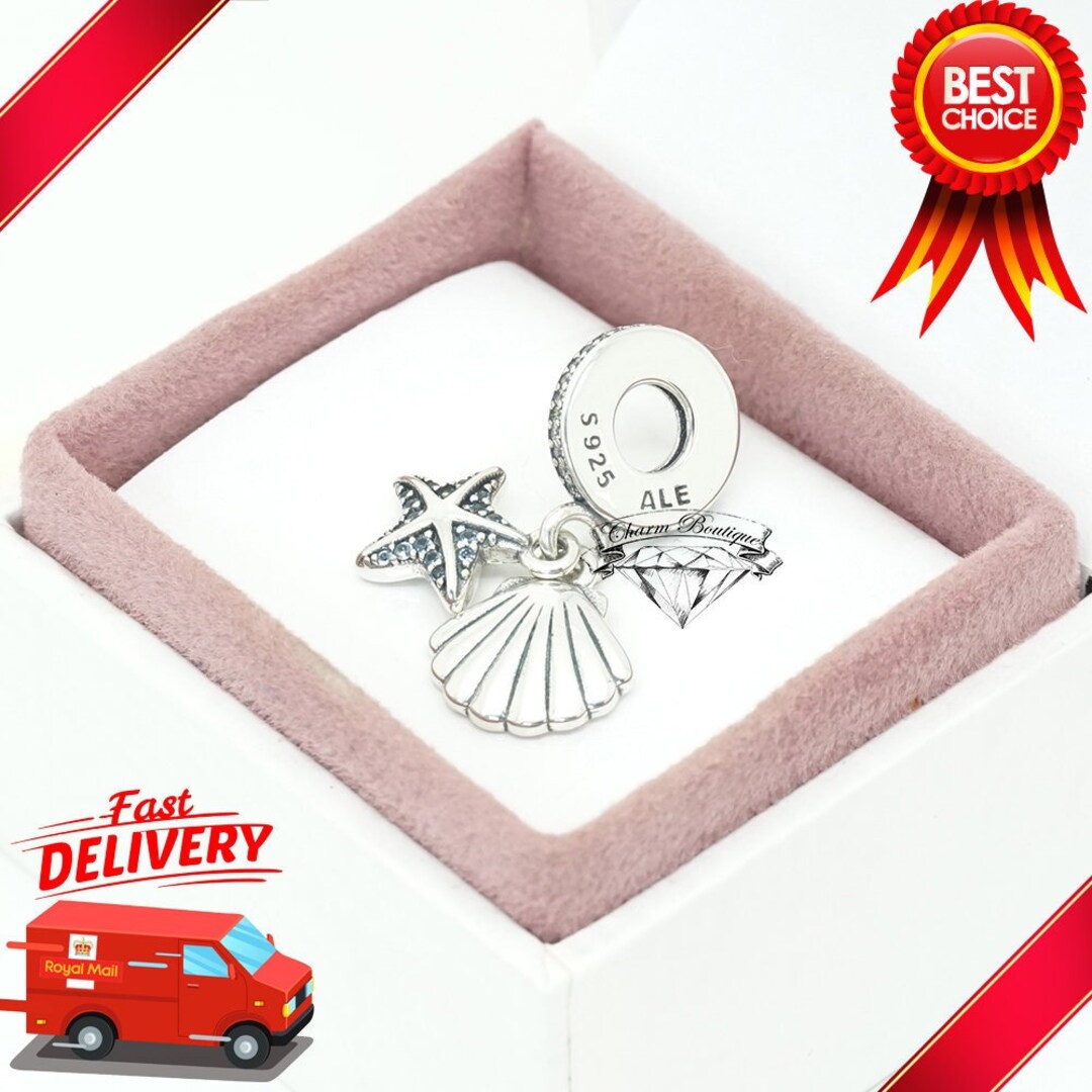 Pandora, Tropical Starfish and Sea Shell Pendant, Family Holiday Trip ...