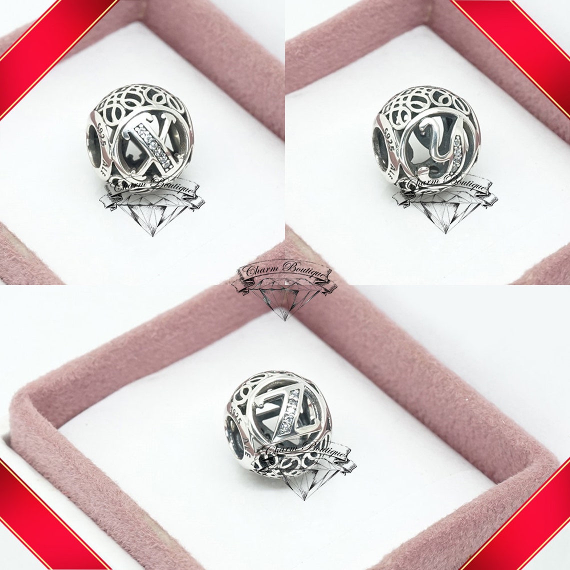 Pandora, Alphabet Letter A-Z, Vintage Initial, Bracelet Charm, - "your ...