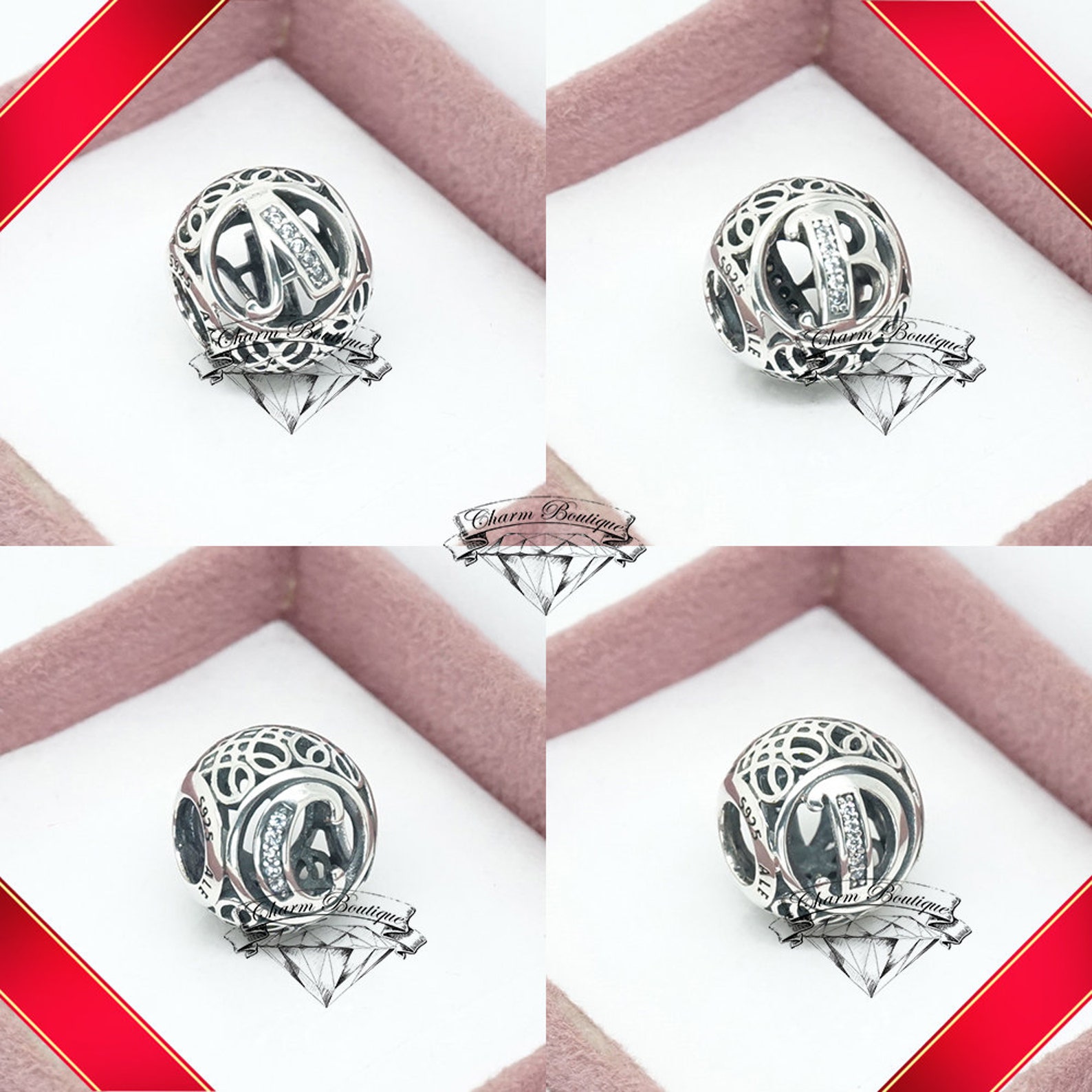 Pandora, Alphabet Letter A-Z, Vintage Initial, Bracelet Charm, - "your ...