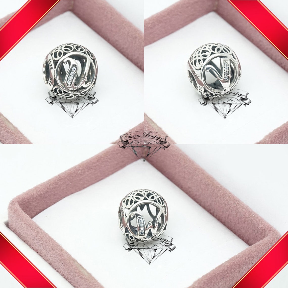 Pandora Alphabet Letter A-Z Vintage Initial Bracelet Charm - Etsy